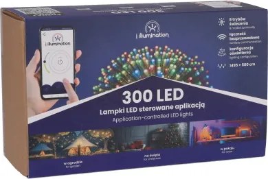 JU Osvětlení (SMART) Svítidla s 300 LED diodami, vícebarevné, napájené ze sítě, venkovní
