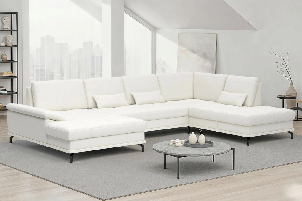 XXXLutz SEDACÍ SOUPRAVA, kůže, bílá Sit & More - Sedací soupravy - 00014403971K