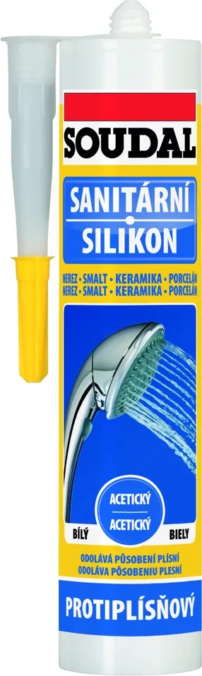 Sanitární silikon Soudal, 280ml, bílý