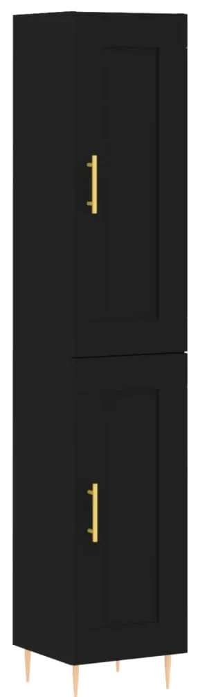 Skříň highboard černá 34,5 x 34 x 180 cm kompozitní dřevo,  3200442