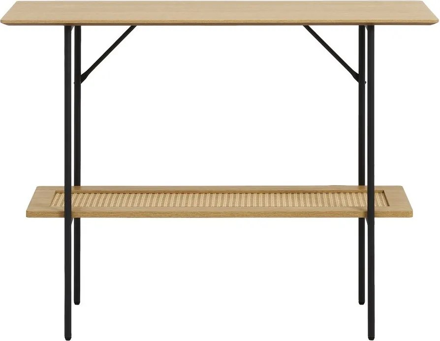 Konzolový stolek v dekoru dubu v přírodní barvě 37x100 cm Pensacola – Unique Furniture