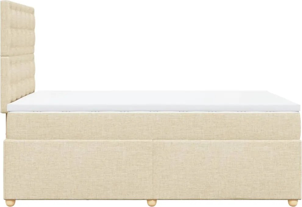 Box spring postel s matrací krémová 120x200 cm textil 3291266