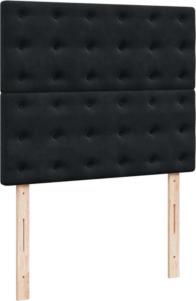 Box spring postel s matrací černá 120 x 200 cm samet 3293196