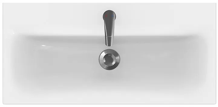 Cersanit - SET skříňka + umyvadlo, šedý lesk, Moduo Slim 80, S801-224-DSM