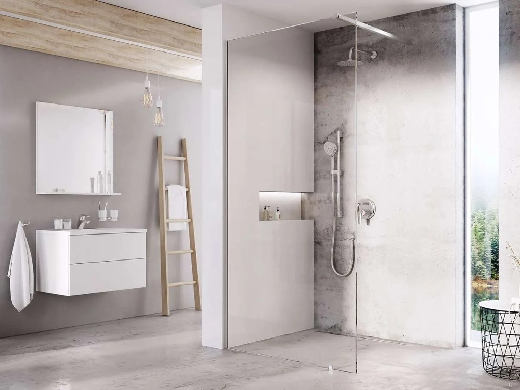 Ravak Walk-In - Sprchová stěna Walk-In Wall Set 140, 140x200 cm, chrom/čiré sklo GW9WM0C0SZ1