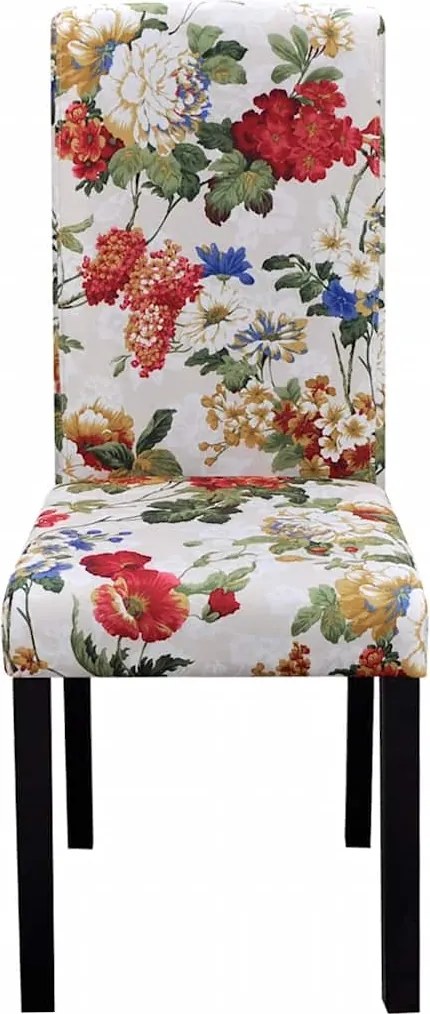 Jídelní židle 4 ks vícebarevné textil 242399