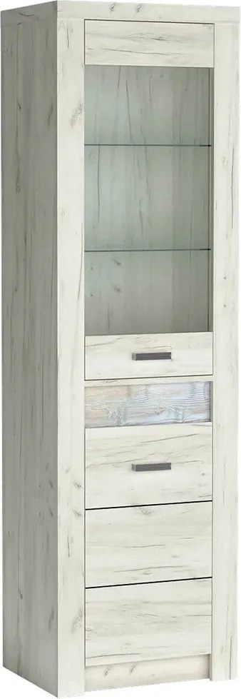 Obývací stěna INDIANAPOLIS k | sestava CH | 330 cm | kraft bílý