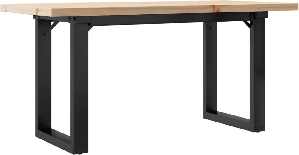 Konferenční stolek s O rámem 90x40x45,5cm borové dřevo a ocel 3282730