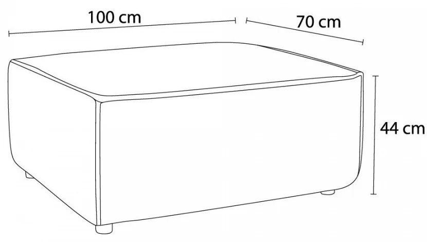 Růžový manšestrový taburet Nihad – Bobochic Paris