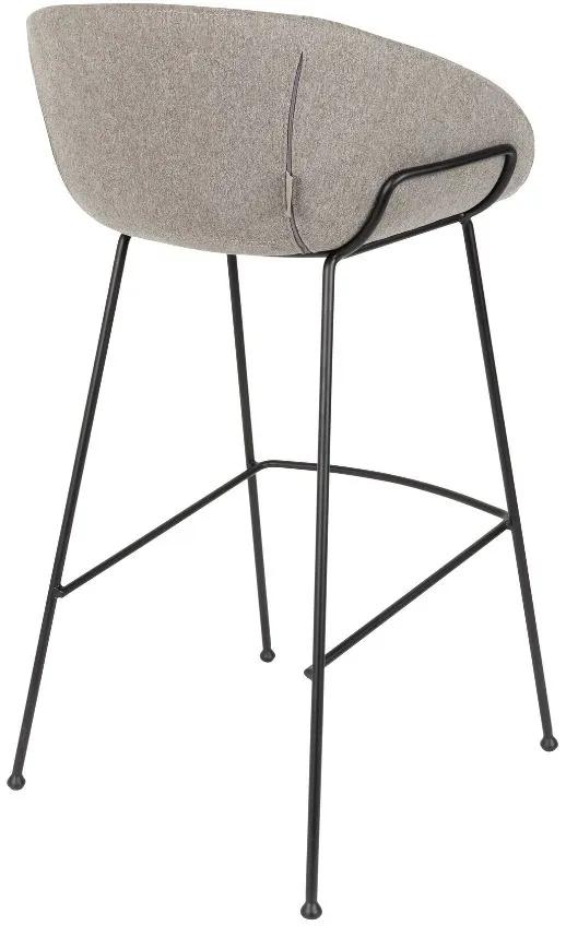 Šedá látková barová židle ZUIVER FESTON 76 cm