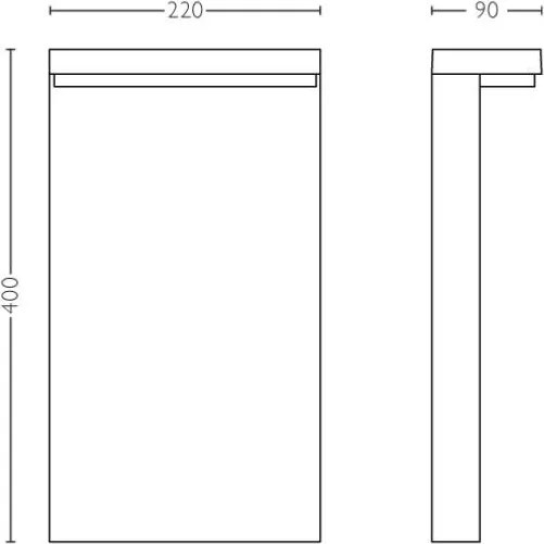 PH 16485/93/P0 LED Venkovní sloupkové svítidlo Philips Bustan 16485/93/P0 antracitové malé 2700K - PHILIPS (915005378501)