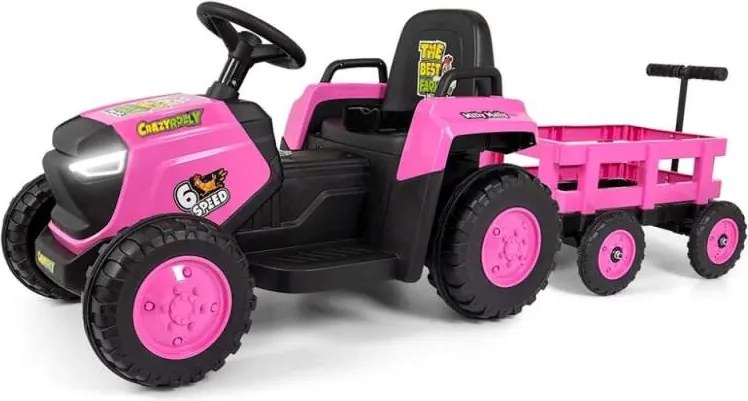 Elektrický traktor Milly Mally Rolly pink