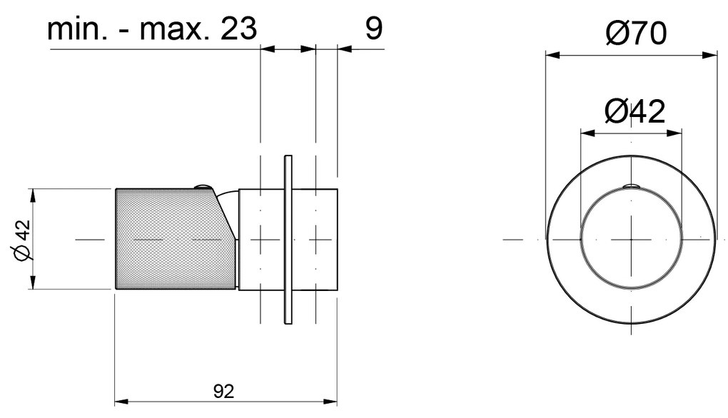 Sapho Sapho, ULTRATAP podomítková sprchová baterie, 1 výstup, zlato mat, UT041TG
