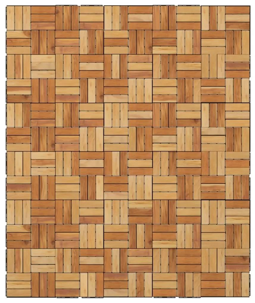 Terasové dlaždice 30 ks 30 x 30 cm masivní teakové dřevo,  3152105