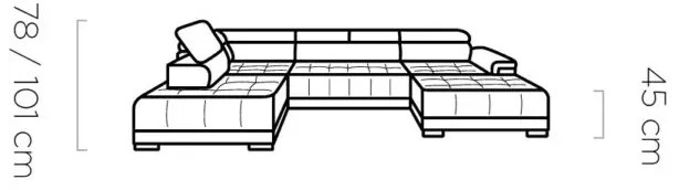 Elegantní sedací souprava MASON XL 01 BASIC MONOLITH