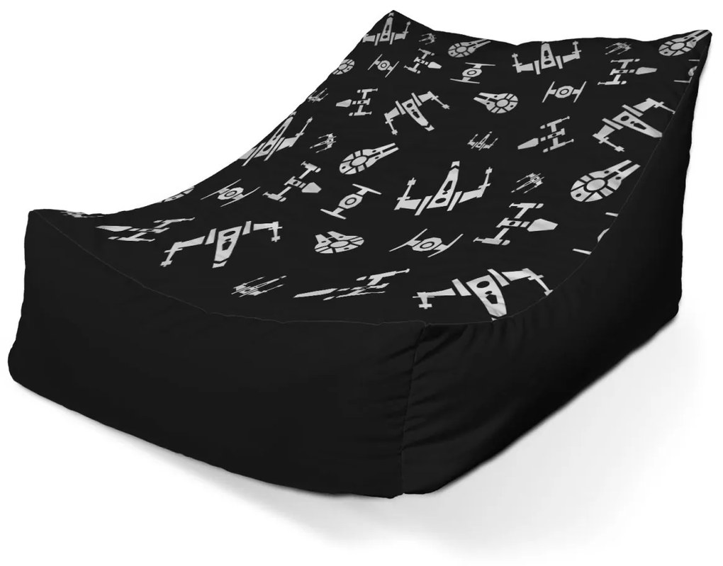 Sablio Sedací vak Lounge Star Wars Vesmírné lodě Pattern - 80 x 95 x 50 cm