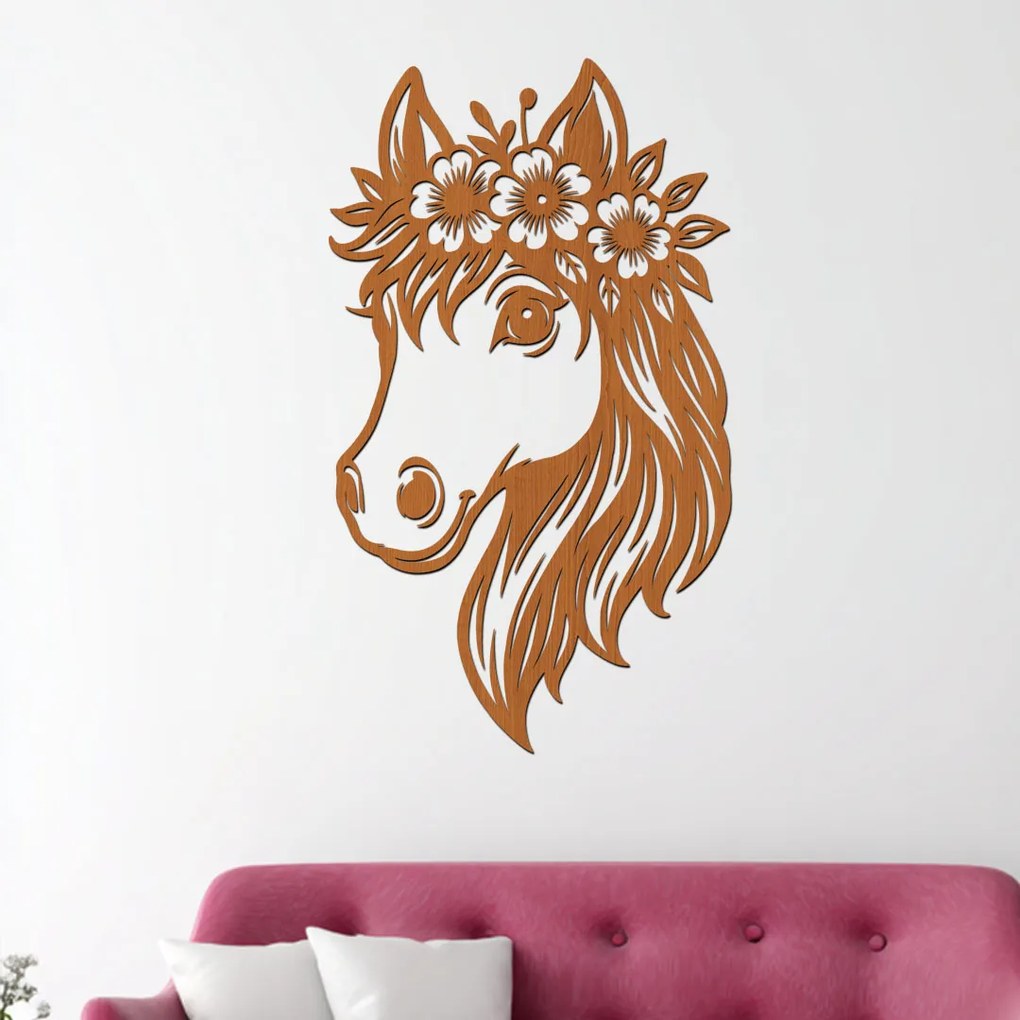 dřevo života Dřevěná dekorace Poník Zvolte rozměr (cm): 35x60, Zvolte barvu dekoru: Dub Sonoma