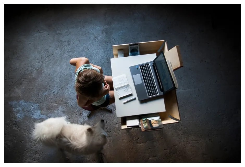 Bílý psací stůl s 1 šuplíkem EMKO My Writing Desk