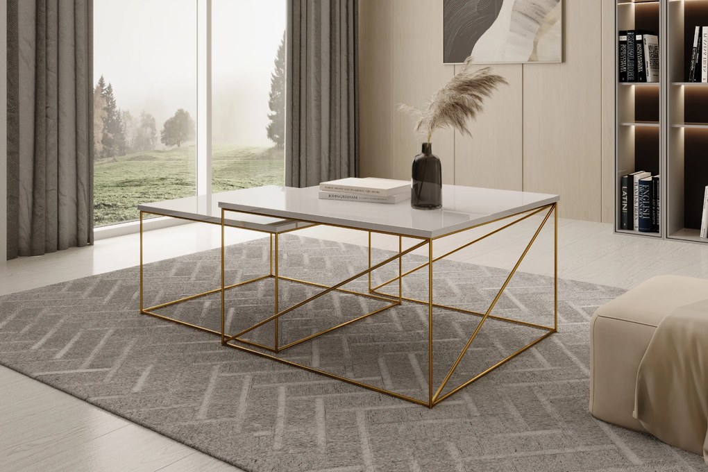 ADRK Furniture Konferenční stolek 2v1 Licco CT-LIC-G-WS