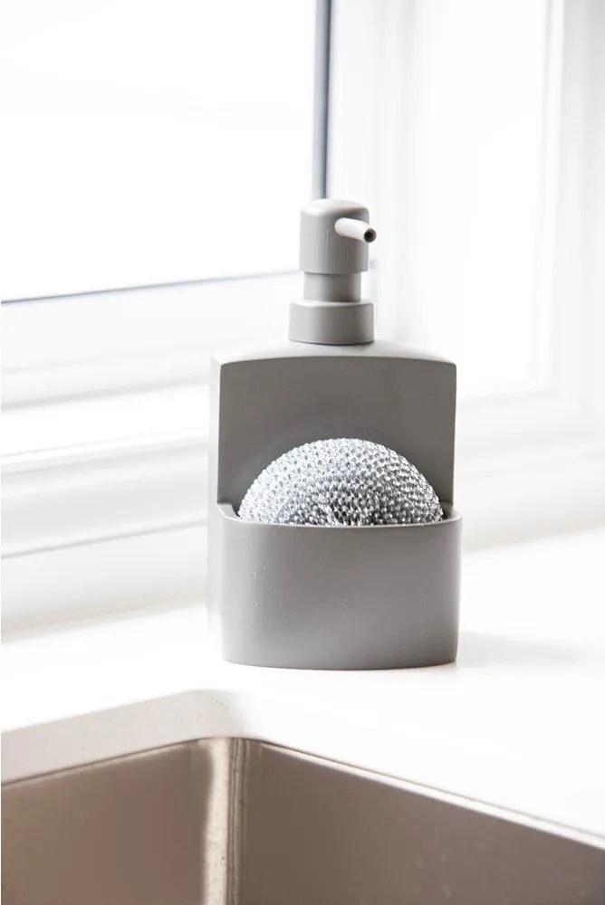Šedý dávkovač mýdla z polyresinu 250 ml Essentials – Ladelle