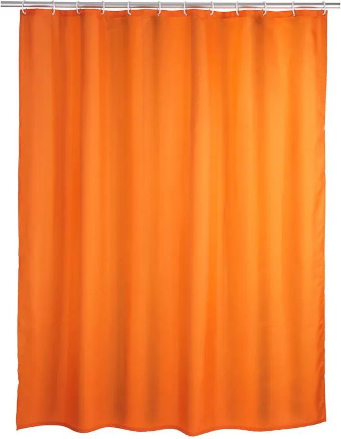 Oranžový sprchový závěs Wenko Puro, 180 x 200 cm | BIANO
