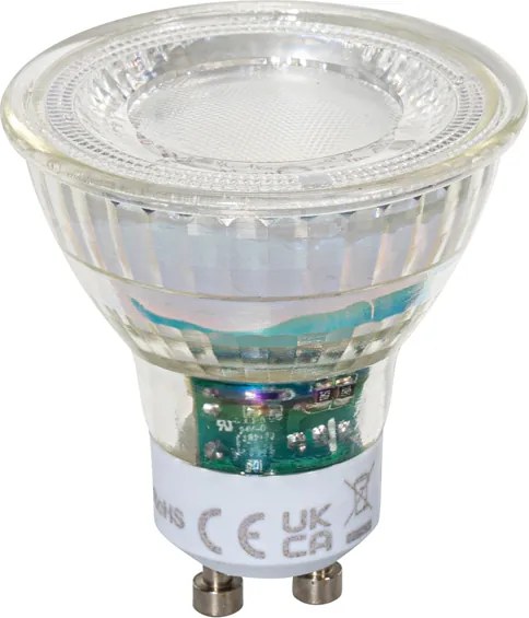 Sada 5 stmívatelných čirých LED žárovek GU10 50mm 2,5W 450 lm 3000K