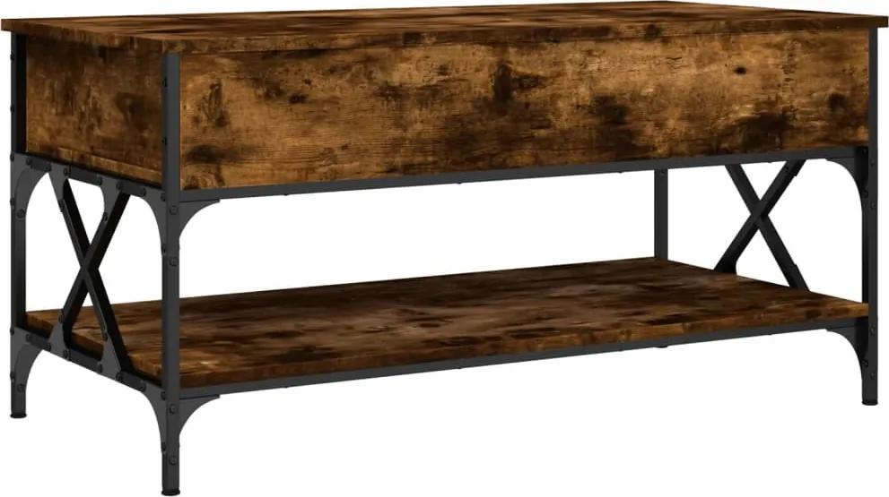 vidaXL Konferenční stolek 100x50x50 cm kompozitní dřevo a kov [845358] Barva: šedá sonoma