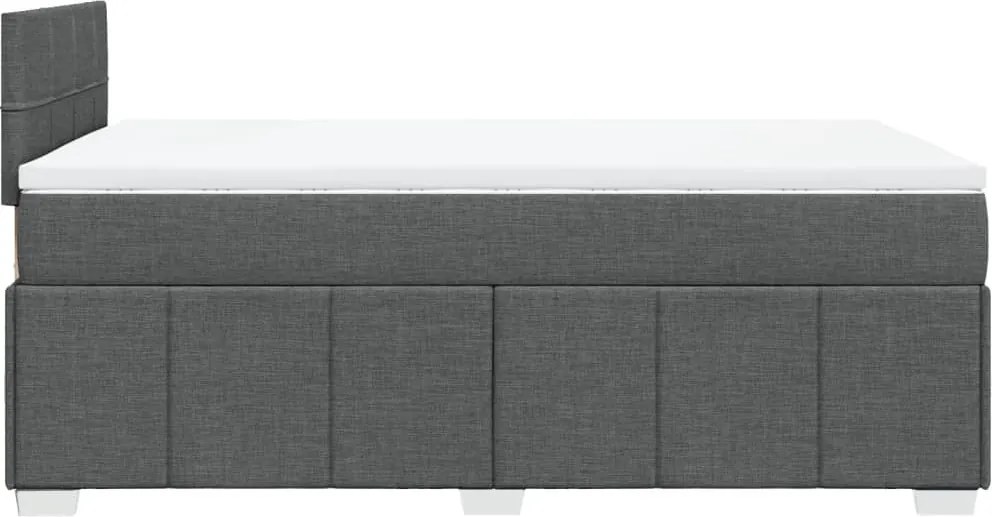 Box spring postel s matrací tmavě šedá 120x200 cm textil 3289336
