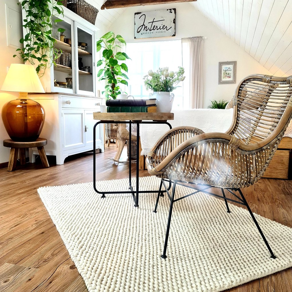 Obsession, Ručně tkaný kusový koberec Loft 580 IVORY, 200x290, bílá, ložnice