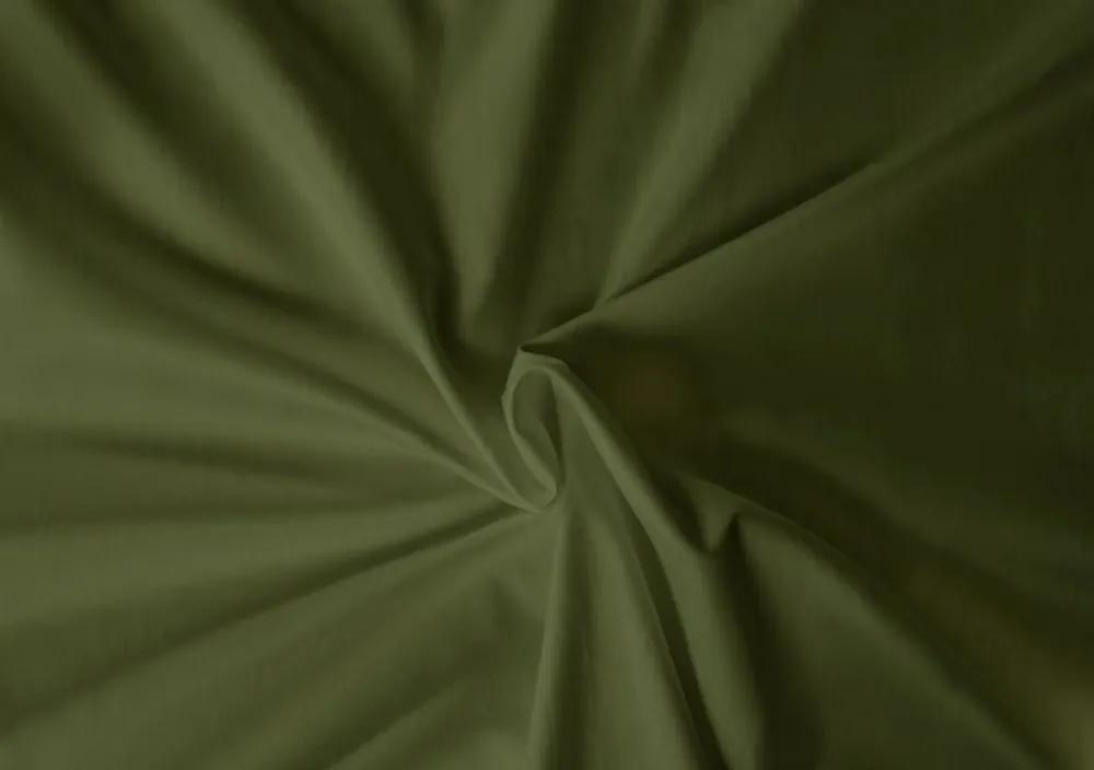 Saténové prostěradlo (100 x 200 cm) - Olivová
