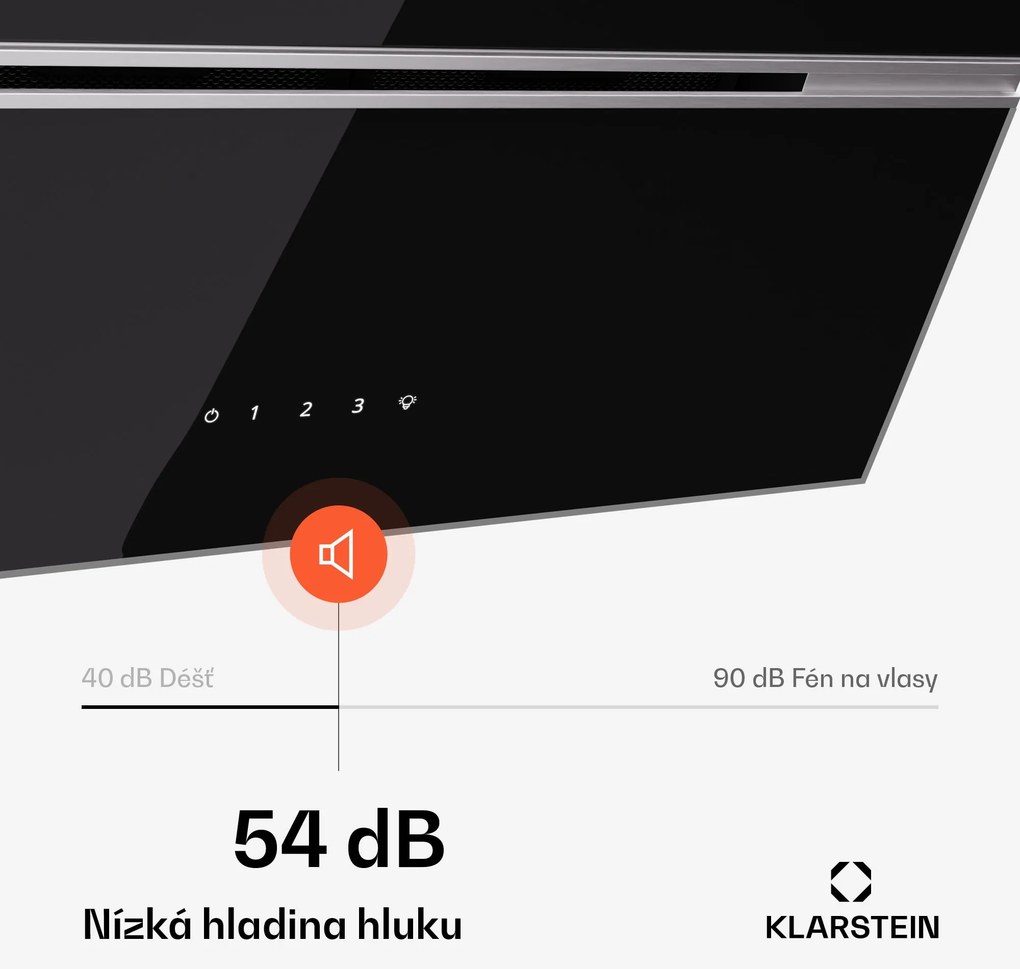 Klarstein Alina digestoř | 80 cm | 615 m³/h | Tichá | EEK A