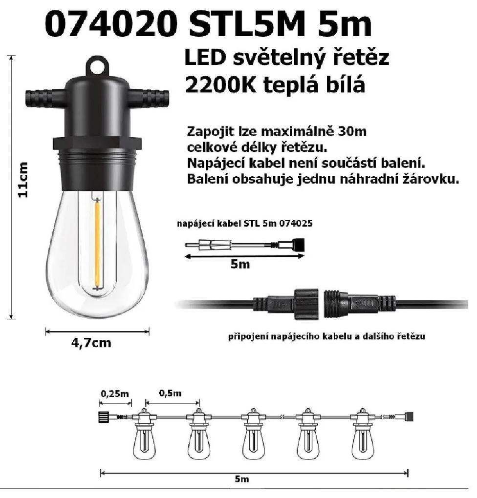 T-LED LED světelný řetěz STL5M 5m LED světelný řetěz STL5M 5m
