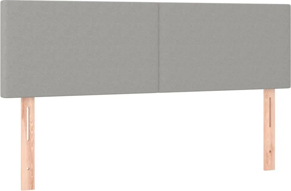 Box spring postel s matrací světle šedá 140 x 190 cm textil 3139889