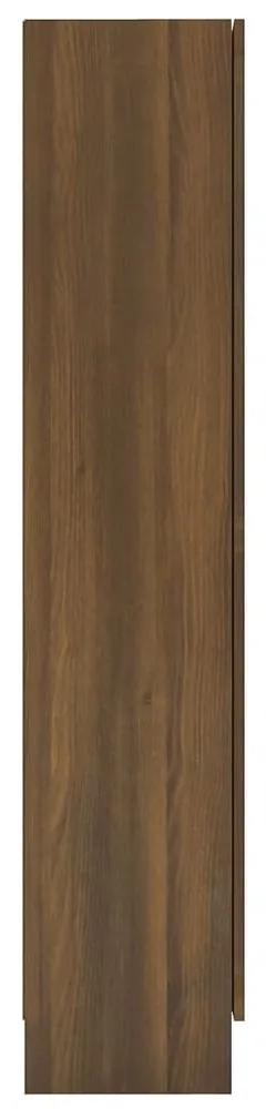 Petromila Vitrína hnědý dub 82,5 x 30,5 x 150 cm kompozitní dřevo