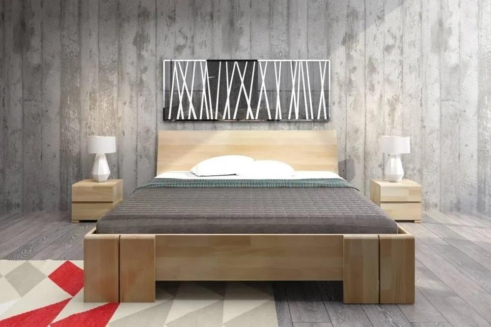 Buková postel Vestre - zvýšená   ,  140x200 cm