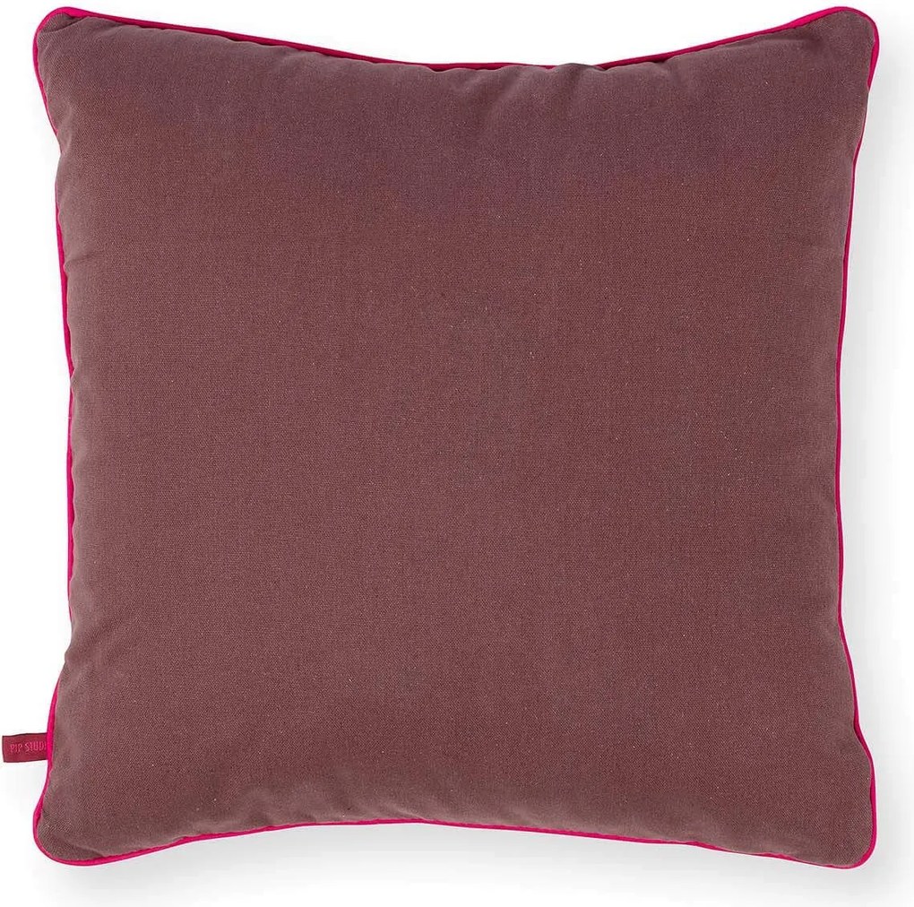Pip Studio dekorační polštář Giyani Embroidery 50 x 50 cm - růžový (Luxusní dekorační polštář s výšivkou)