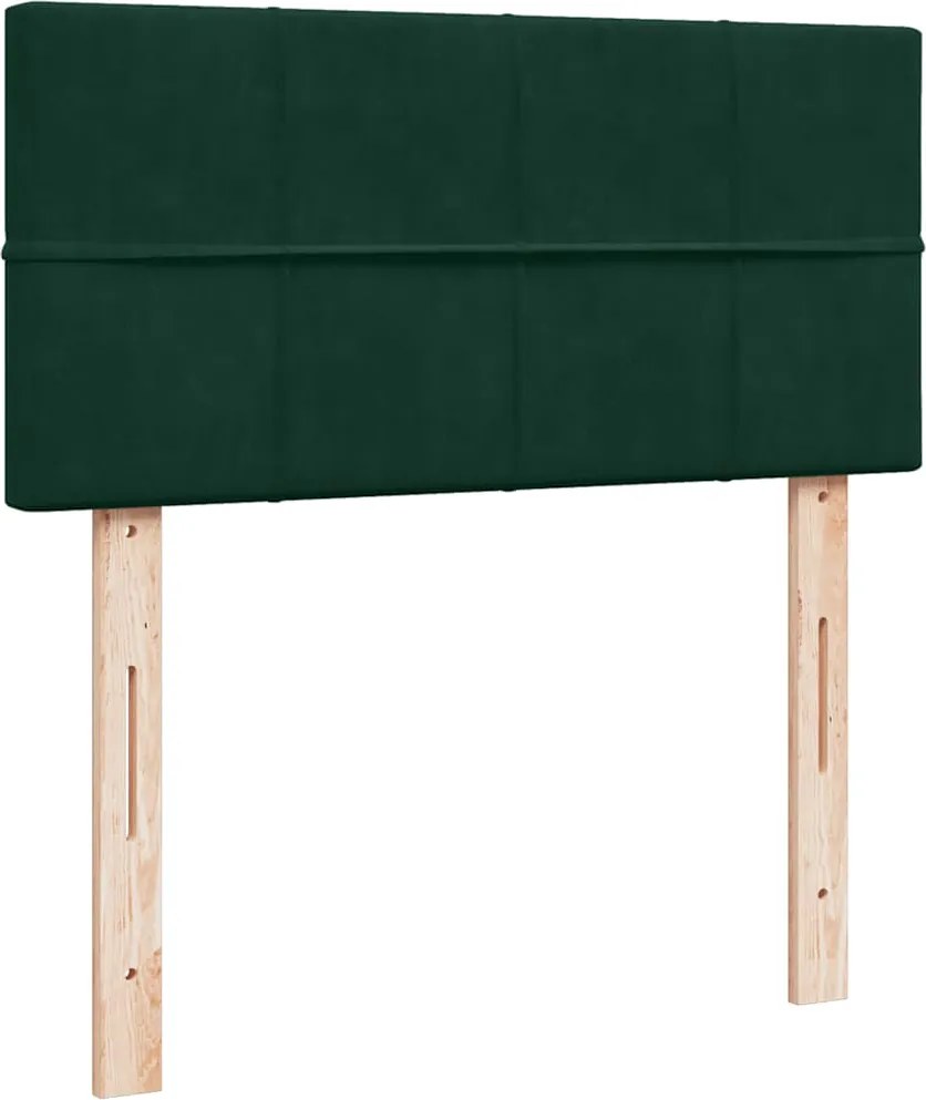 Box spring postel s matrací tmavě zelená 80 x 200 cm samet 3286165