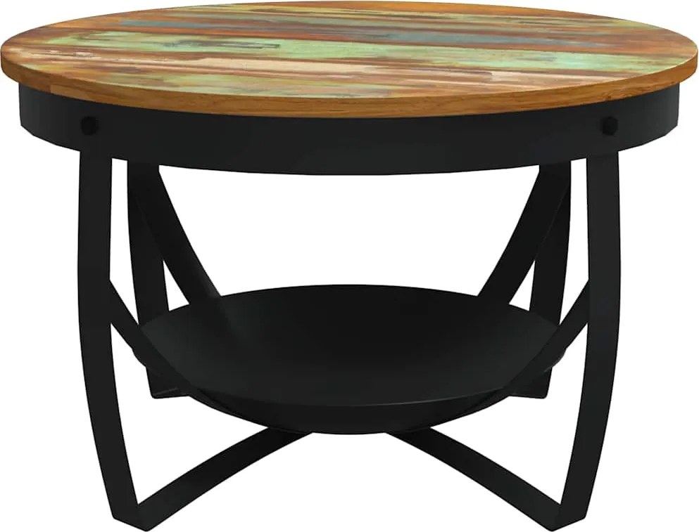 Konferenční stolek Ø 68 x 43 cm masivní recyklované dřevo 320796
