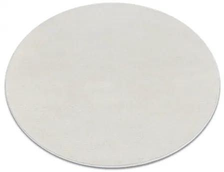 Dywany Luszczow Kusový koberec kulatý SOFTY Jednobarevný, krémová Rozměr koberce: 120 cm KRUH