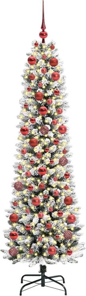 Umělý vánoční stromeček Bílá 180 cm PVC, kov a plast 3396105