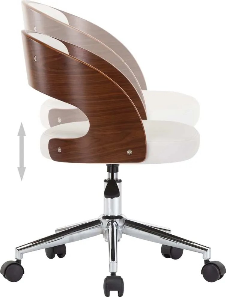 vidaXL Otočné jídelní židle 2 ks ohýbané dřevo a textil [3054911] Barva: černá a tmavě hnědá