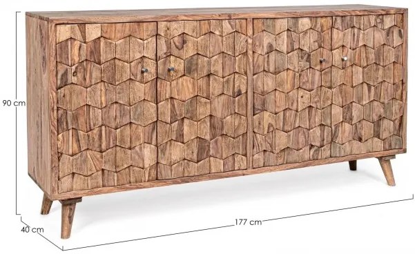 BIZZOTTO komoda KANT se 4 dvířky 90x177 cm 0746598