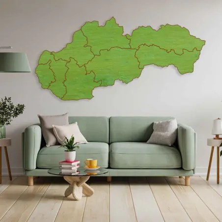 Dřevěná nástěnná mapa Slovensko - 8 dílků | SENTOP M001
