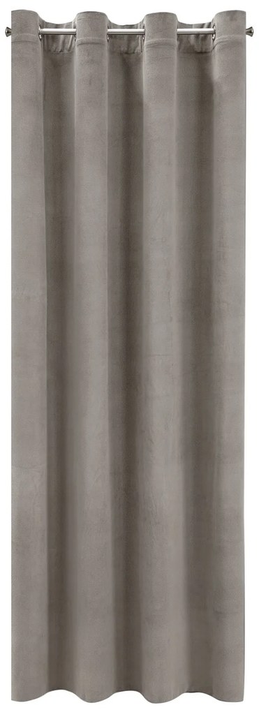 ZATEMŇOVACÍ ZÁVĚS NA KROUŽCÍCH MILO 140X250 CM ŠEDÁ