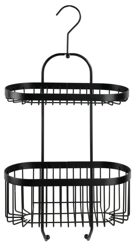 Černý závěsný košík Wenko Classic Plus 2 Tier Caddy