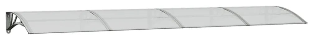 vidaXL Vchodová stříška šedá a průhledná 350 x 75 cm polykarbonát [153592]