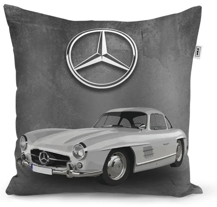 Sablio Polštář Mercedes-Benz 300 SL Šedé pozadí - 60x60 cm