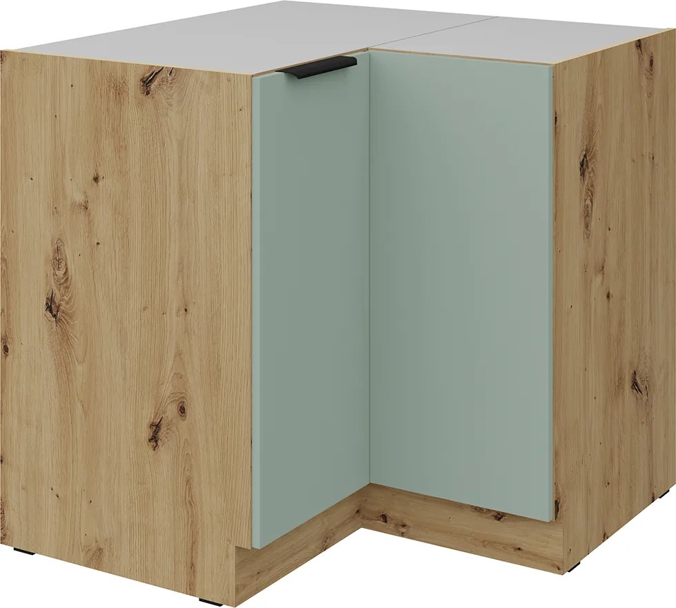 ARIA st | dolní skříňka 90x90 DN 2F rohová s policí | 90x90 cm | artisan/aquamarine