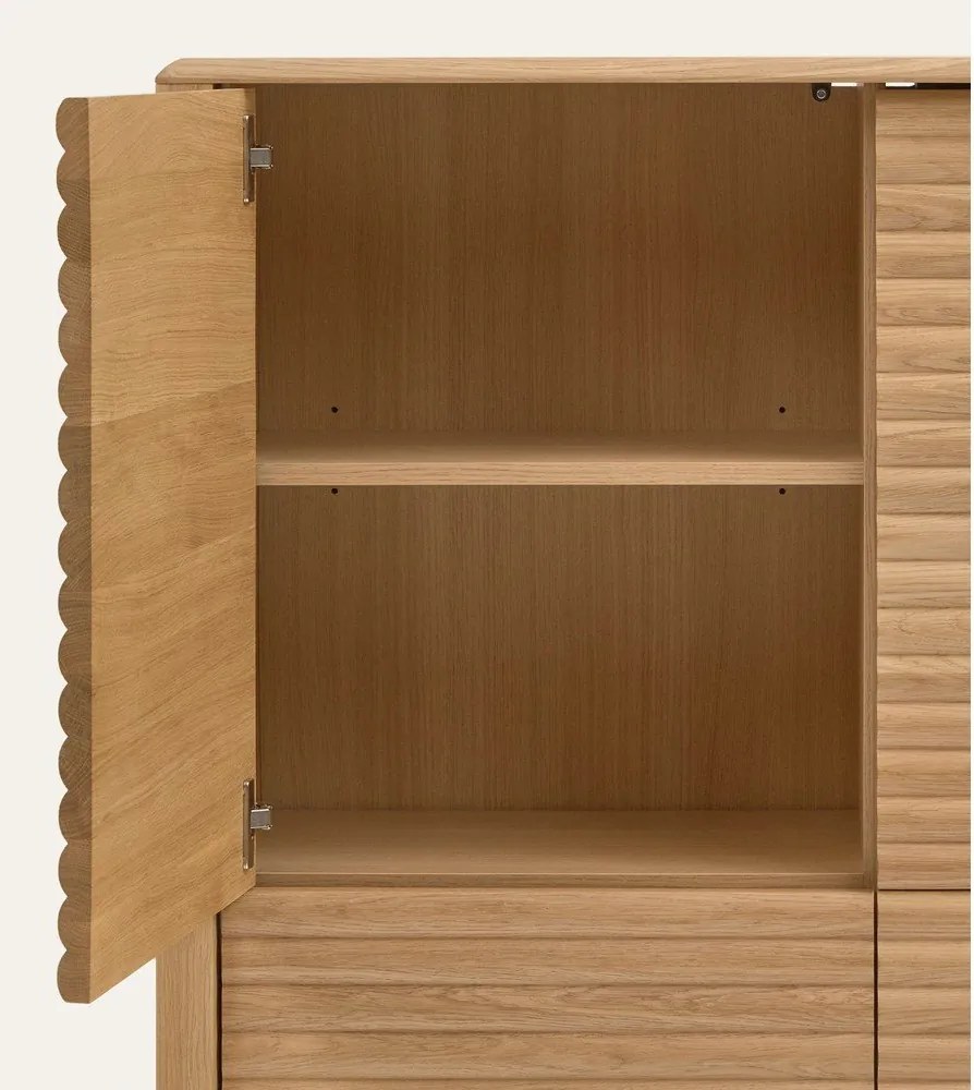 Skříňka v dekoru dubu v přírodní barvě 104,5x144x40 cm Lenon – Kave Home