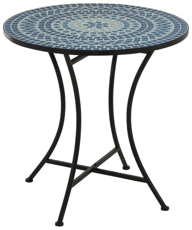 Kovový zahradní stolek Mosaic Blue- Ø70*71 cm J-Line | BIANO